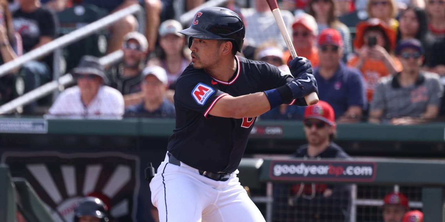 Steven Kwan feeling good at the plate for Guardians this spring