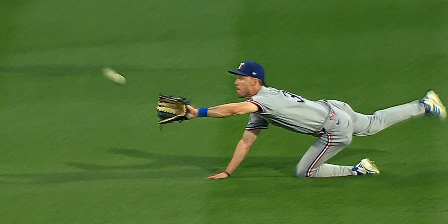 Evan Carter exits vs. Red Sox after diving catch