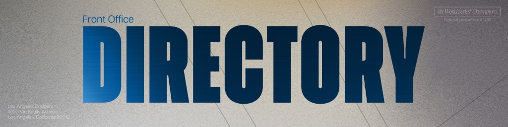 Dodgers Staff Directory | Los Angeles Dodgers