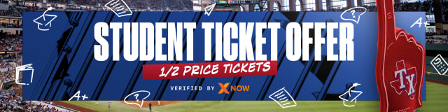 Student Discount Offer | Texas Rangers | Texas Rangers