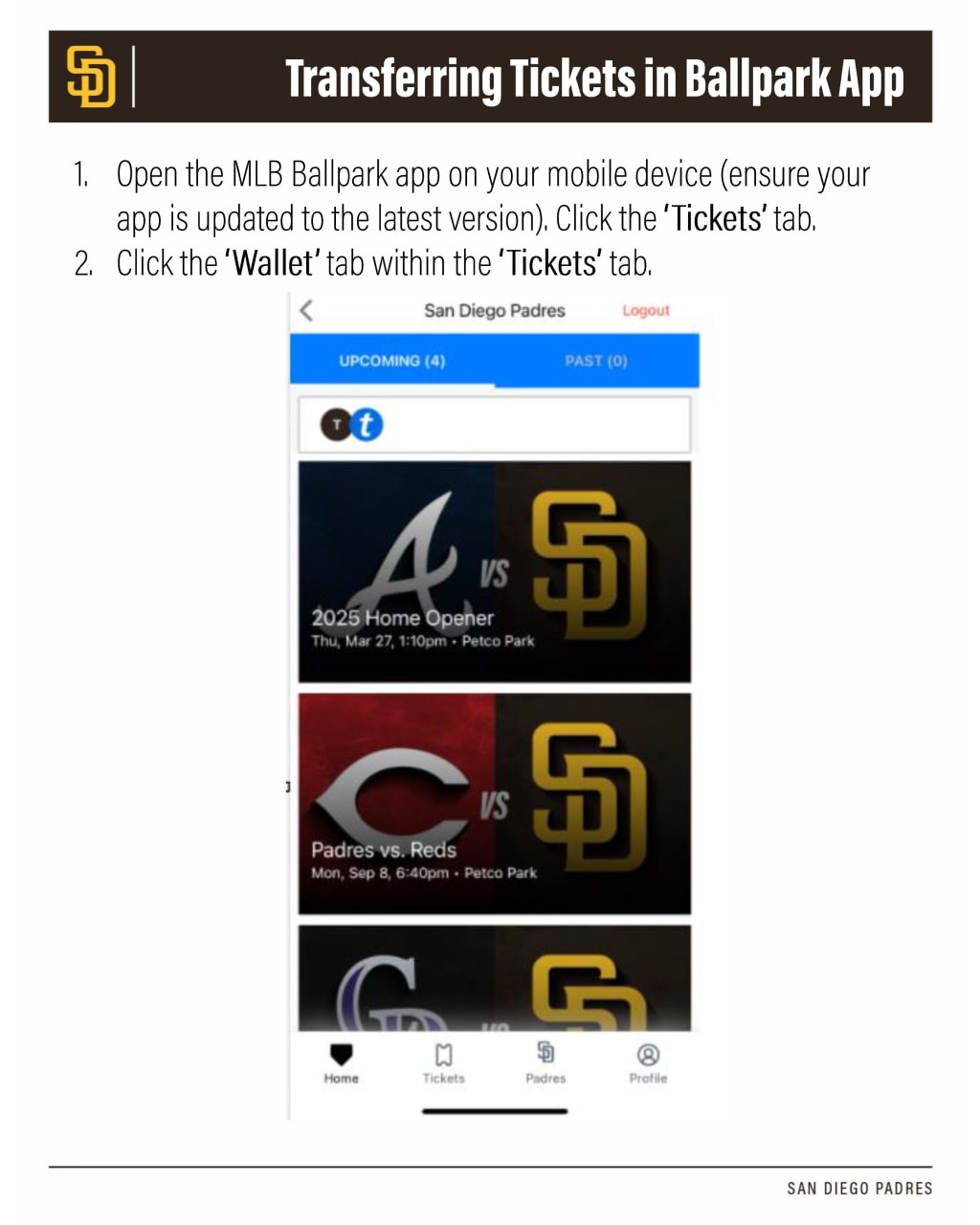 Digital Ticketing Guide | San Diego Padres
