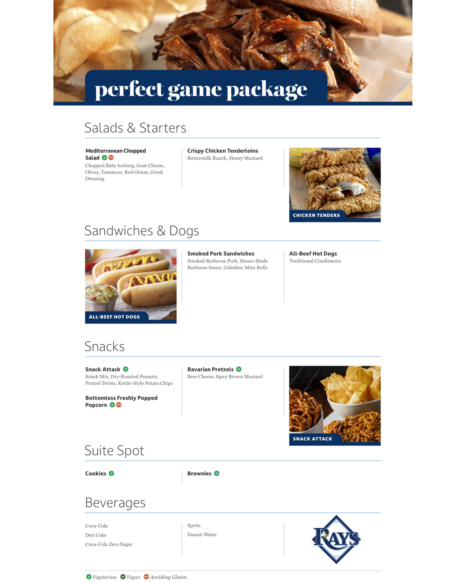 Catering - Suites | Tampa Bay Rays