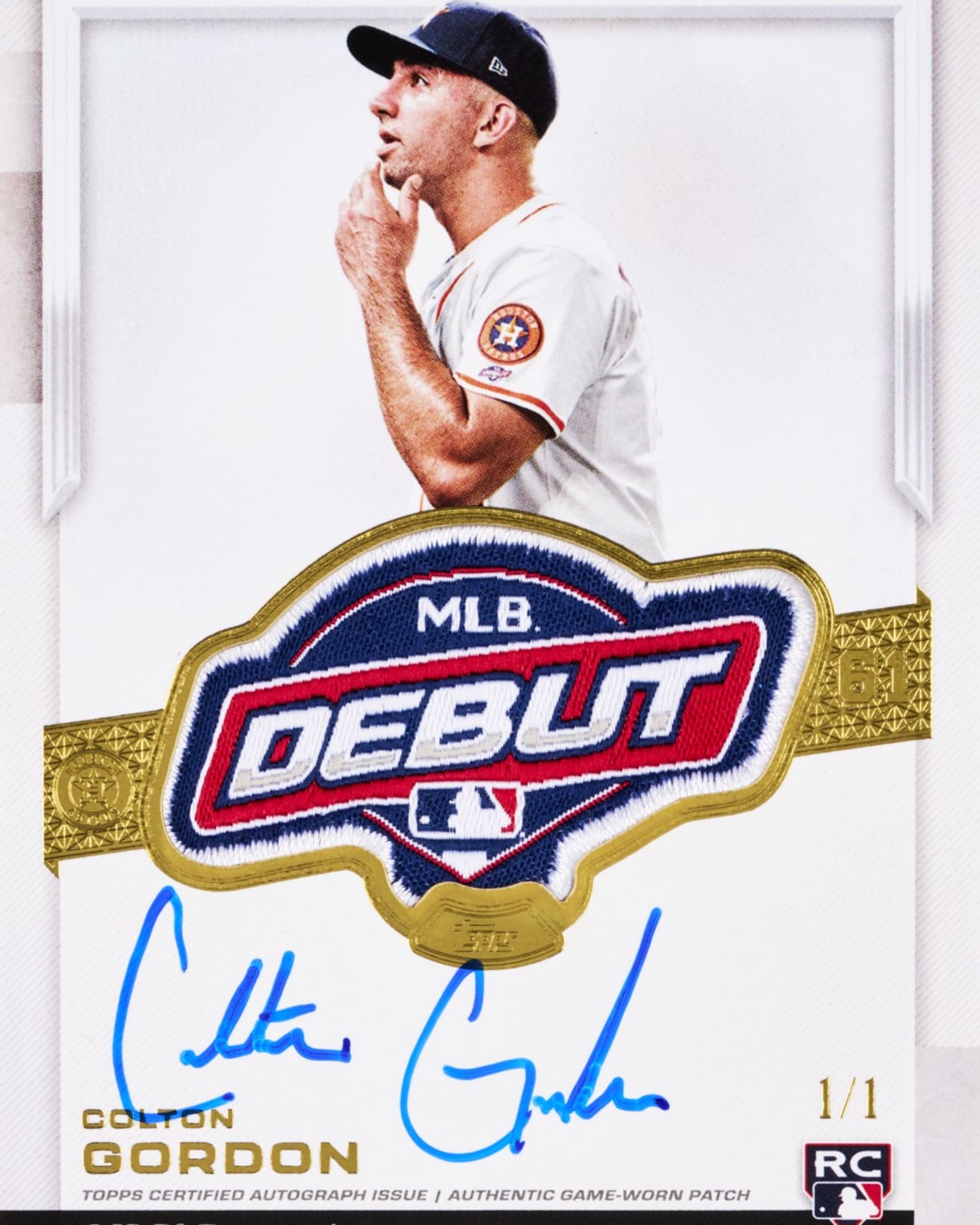 Colton Gordon seeks deal for debut baseball card with Astros