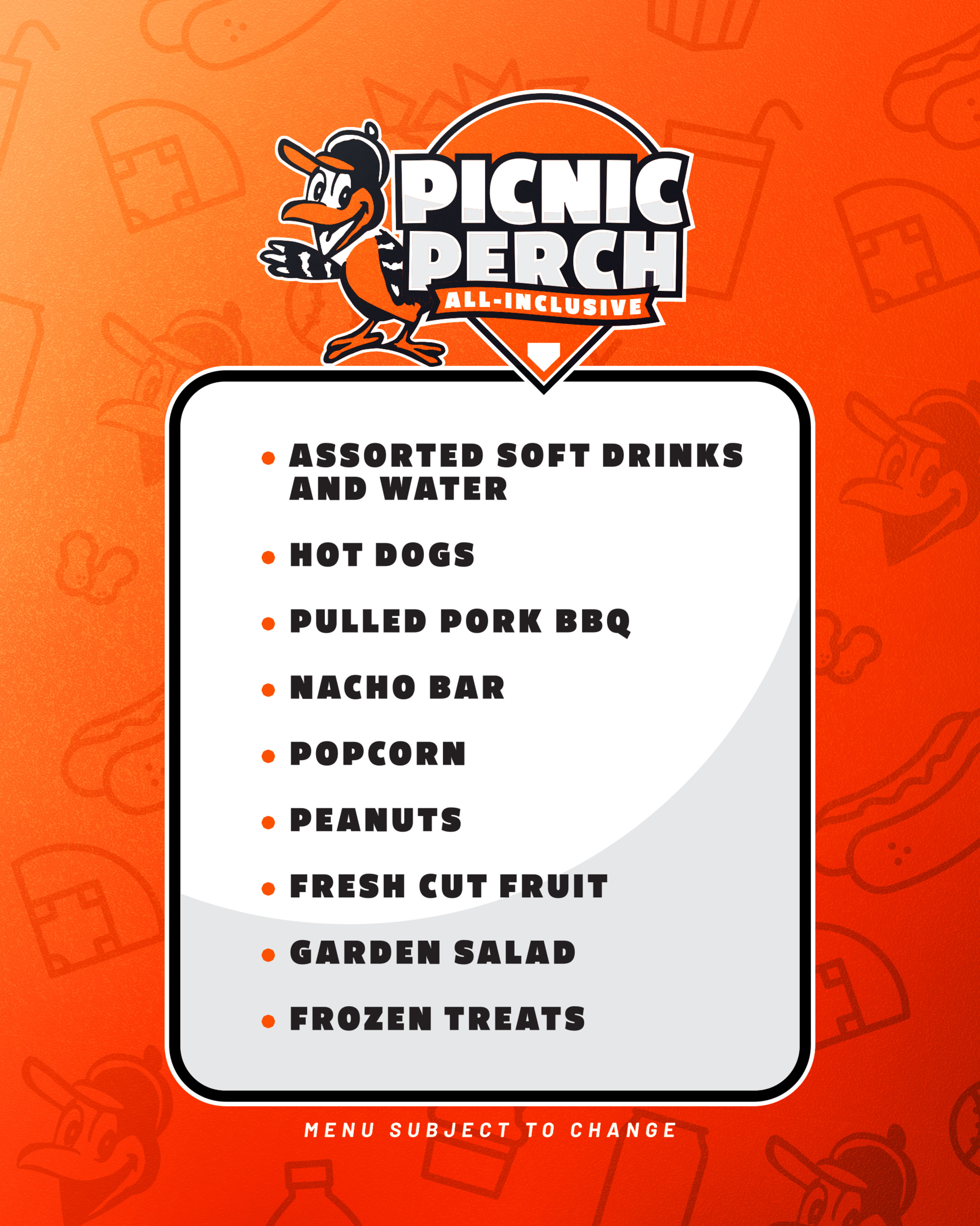 All-Inclusive Picnic Perch | Baltimore Orioles