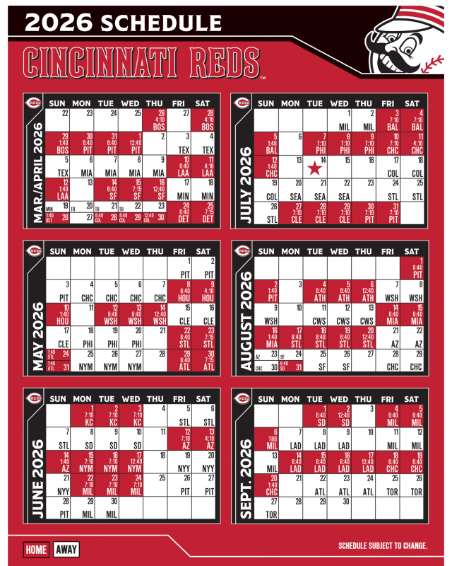 Printable Schedule | Schedule | Cincinnati Reds