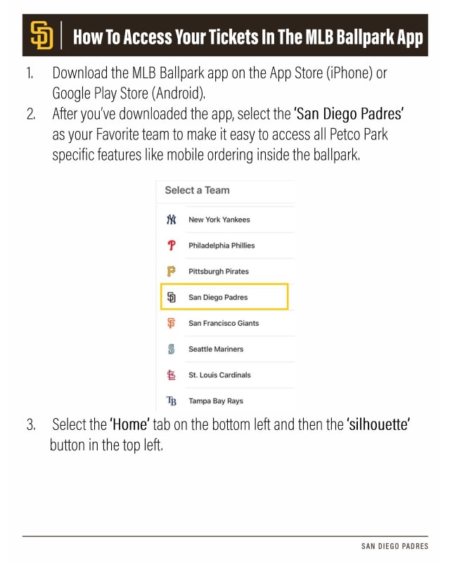 Digital Ticketing Guide | San Diego Padres