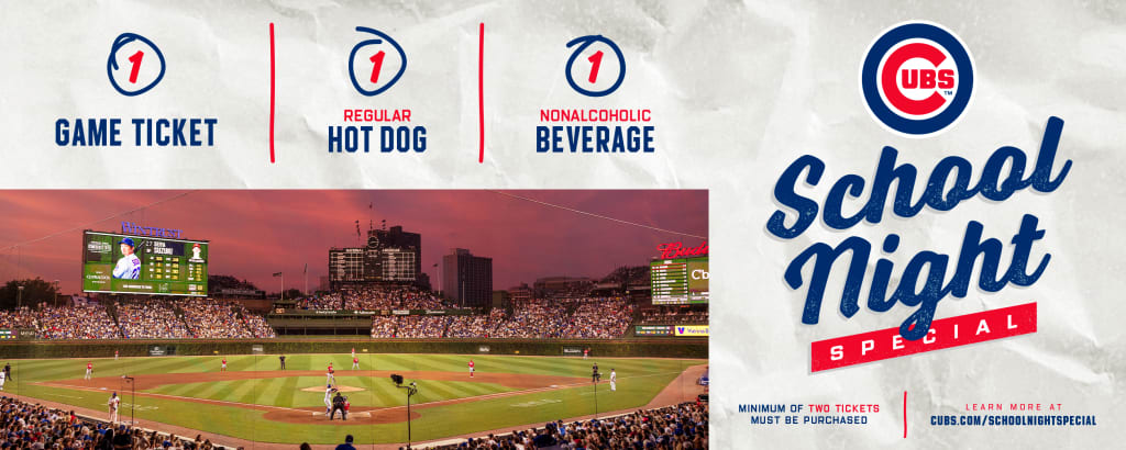 School Night Special Value Offer | Chicago Cubs