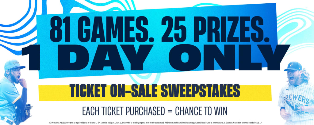 Single-Game Ticket On-Sale Sweepstakes | Milwaukee Brewers