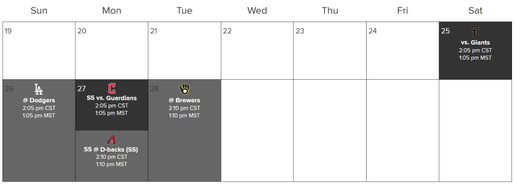 Spring Training Schedule | Sloan Park | Chicago Cubs