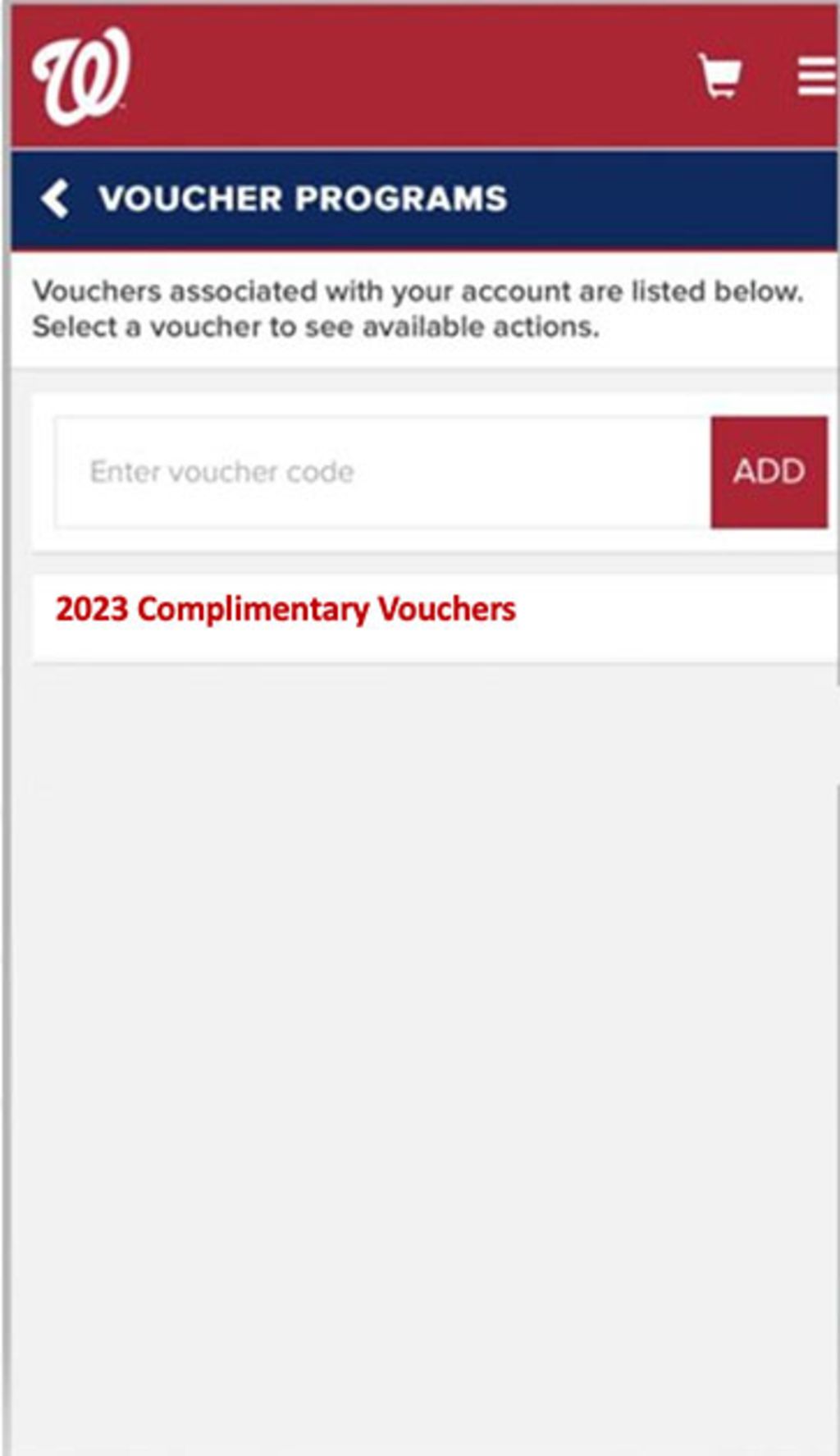 2023 Ticket Voucher Redemption | Washington Nationals