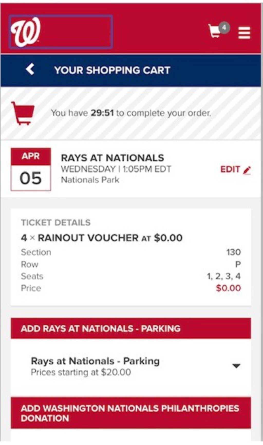 2023 Ticket Voucher Redemption | Washington Nationals