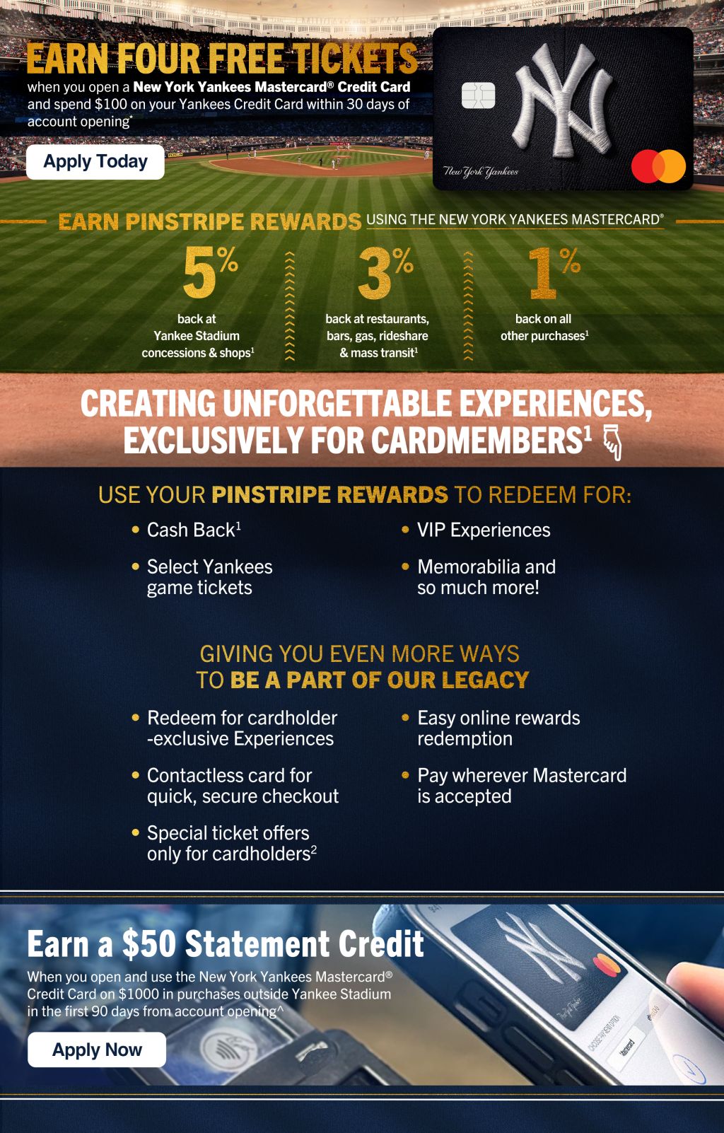 New York Yankees Mastercard® Credit Card | New York Yankees