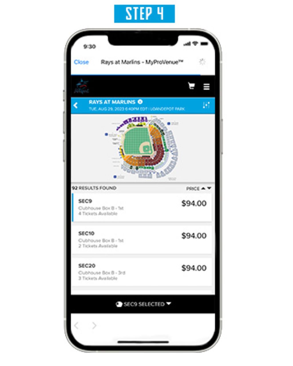 Digital Ticketing in the MLB Ballpark app | Miami Marlins