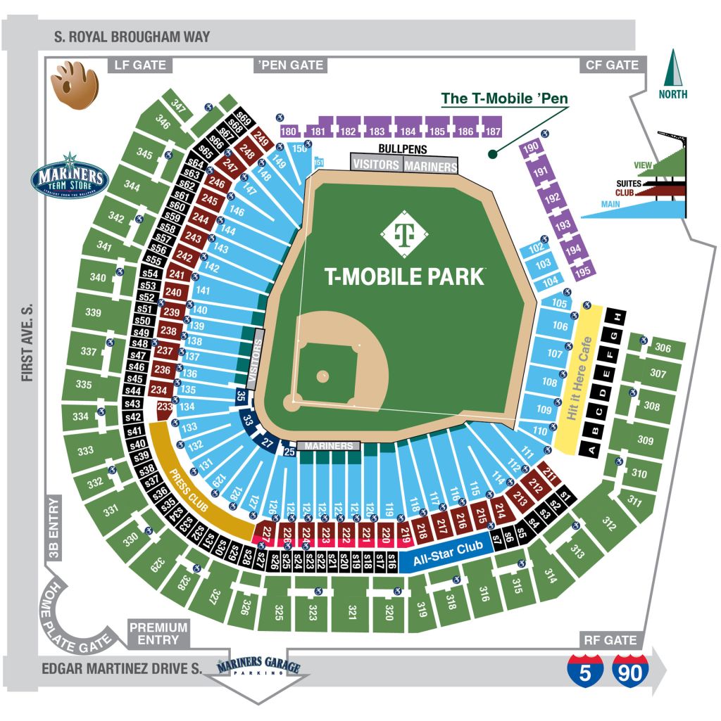 T-Mobile Park Seating Map | Seattle Mariners