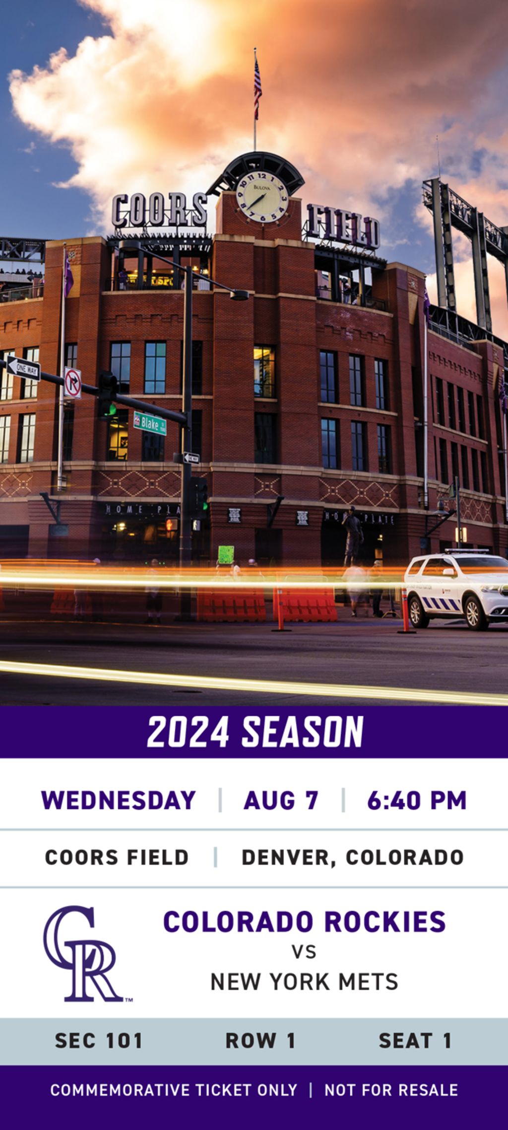 Commemorative Tickets | Colorado Rockies