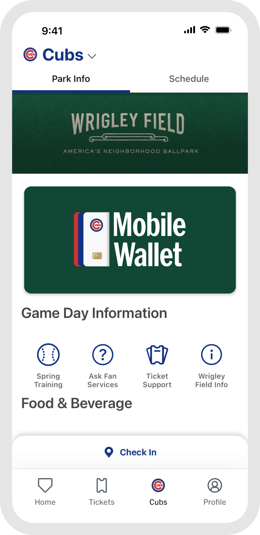 MLB Ballpark App | Chicago Cubs