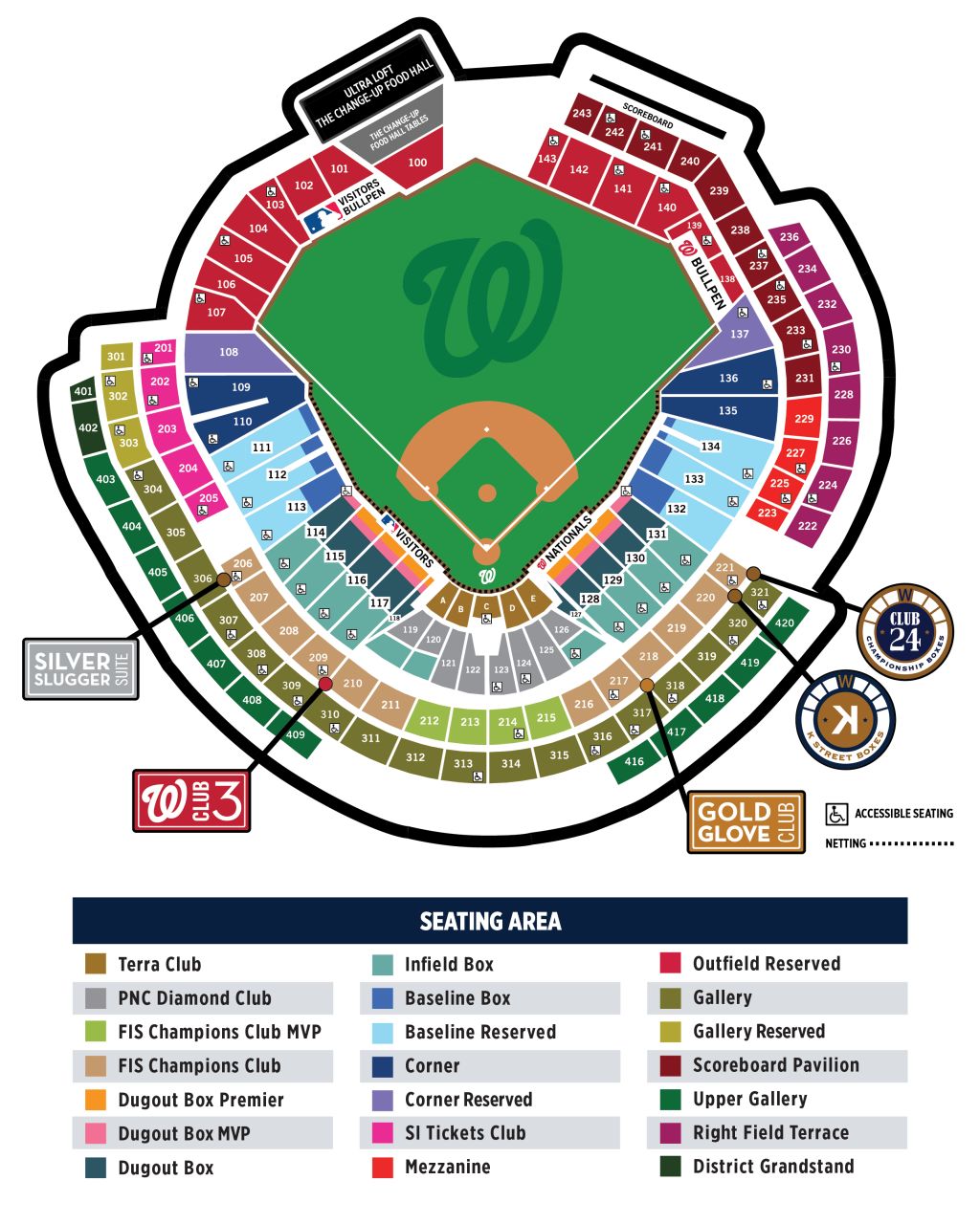 Nationals Seat Map | Washington Nationals