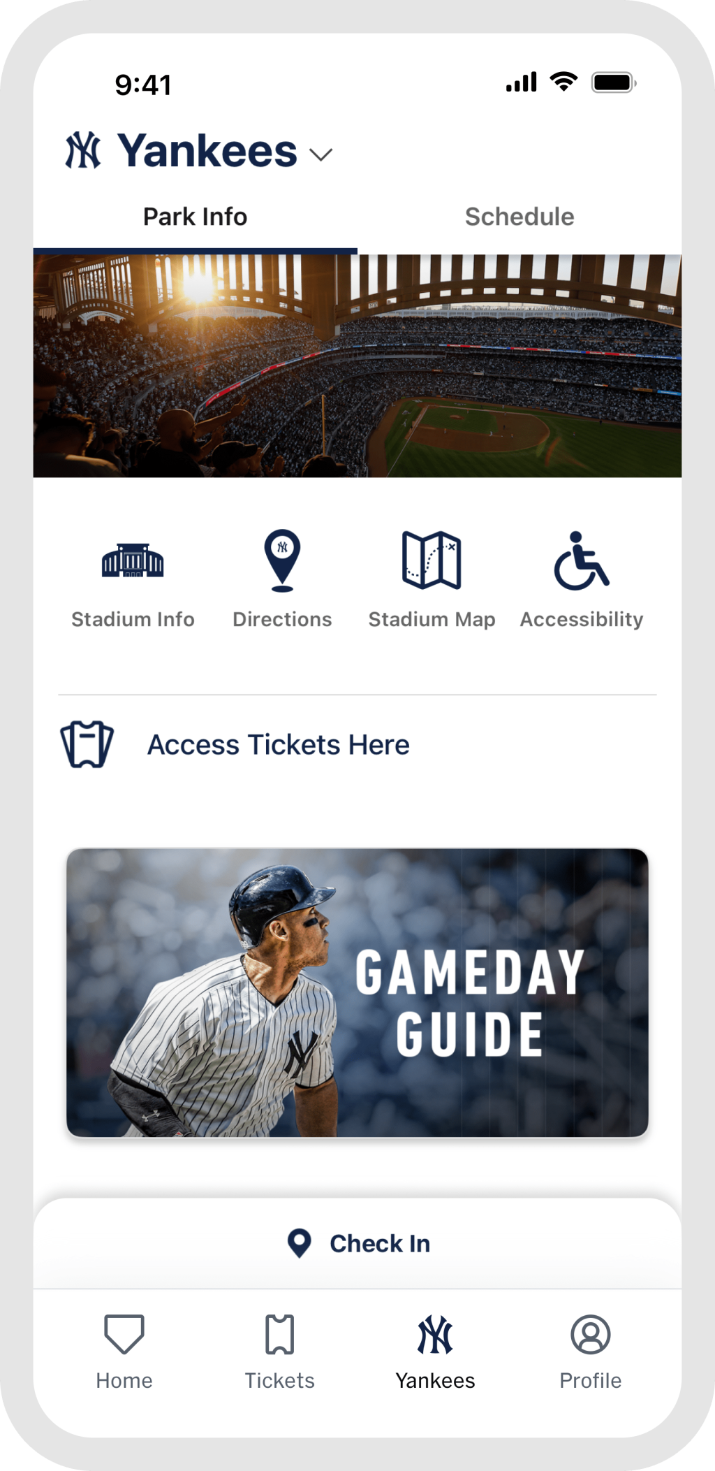 MLB Ballpark App | New York Yankees