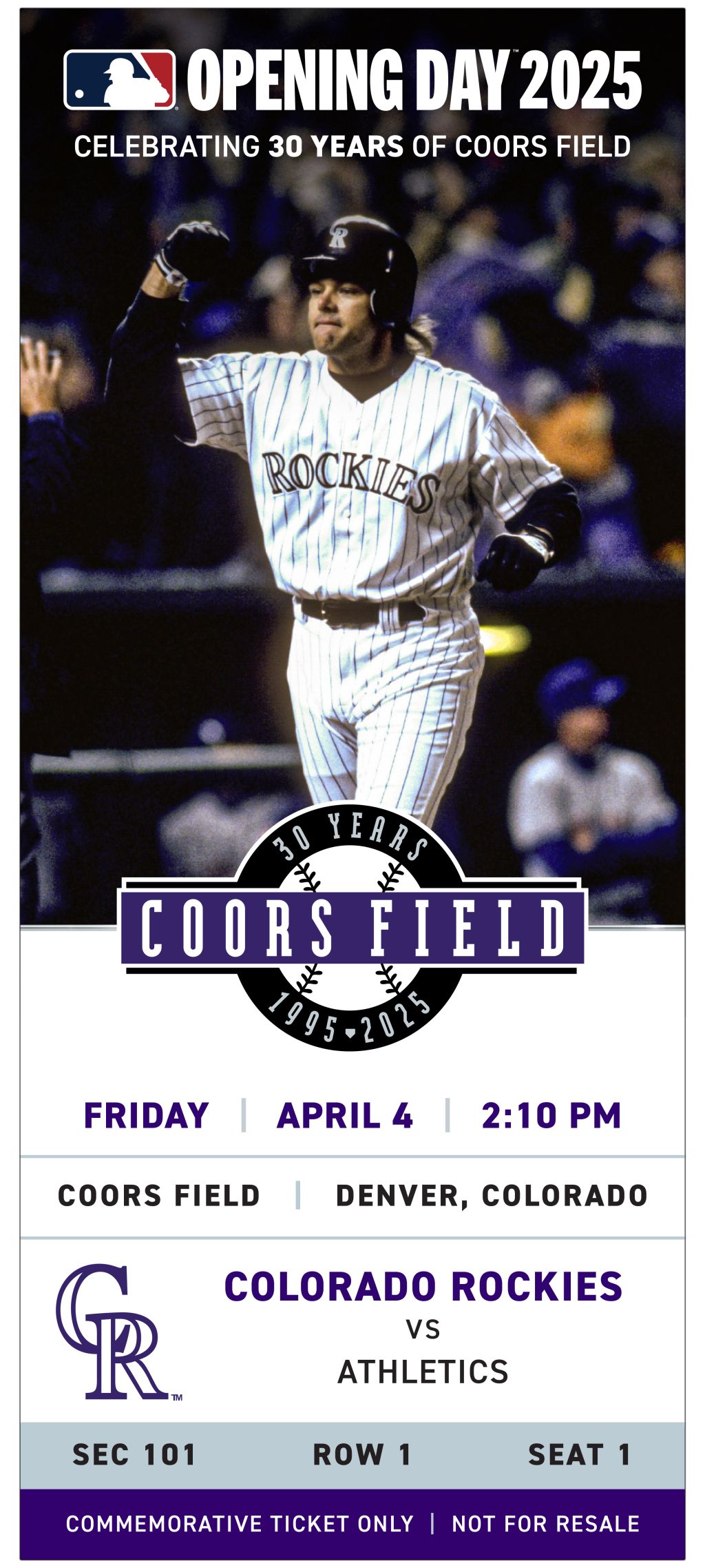 Commemorative Tickets | Colorado Rockies