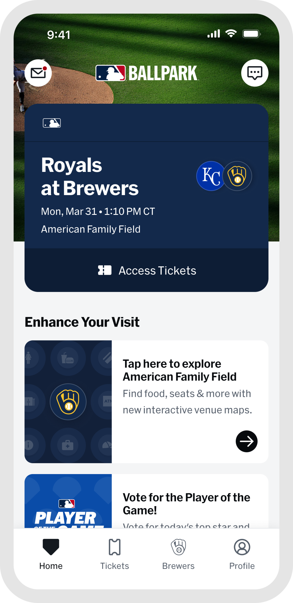 MLB Ballpark App | Milwaukee Brewers
