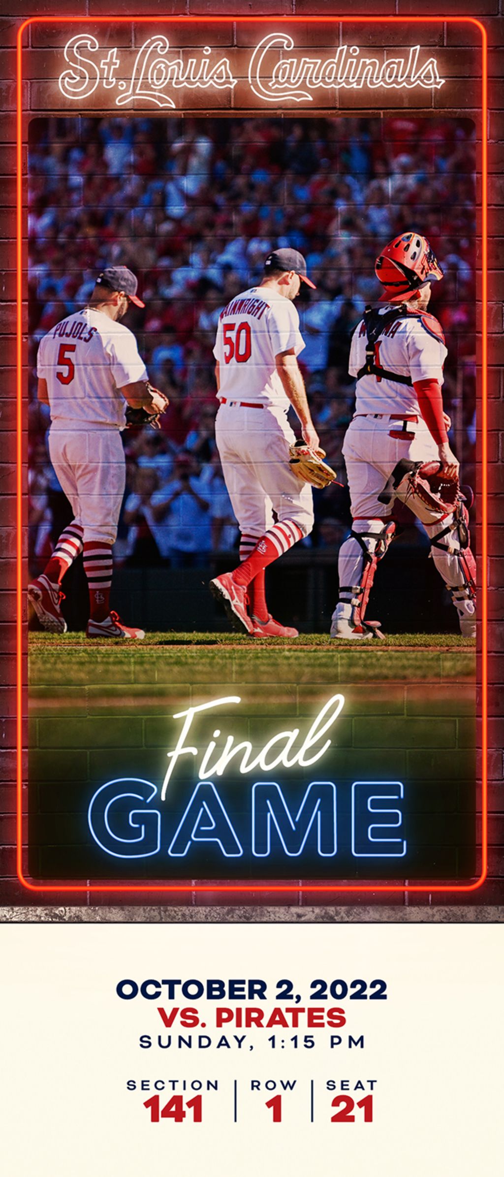 Souvenir Tickets | St. Louis Cardinals