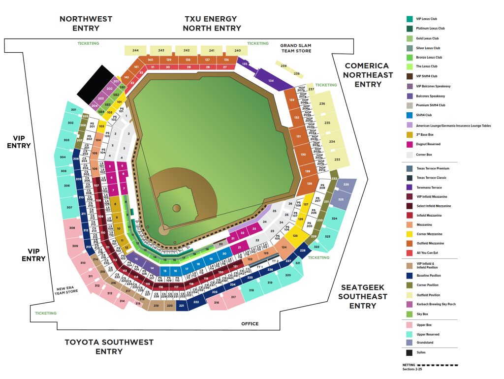 Globe Life Field Seating Map | Texas Rangers