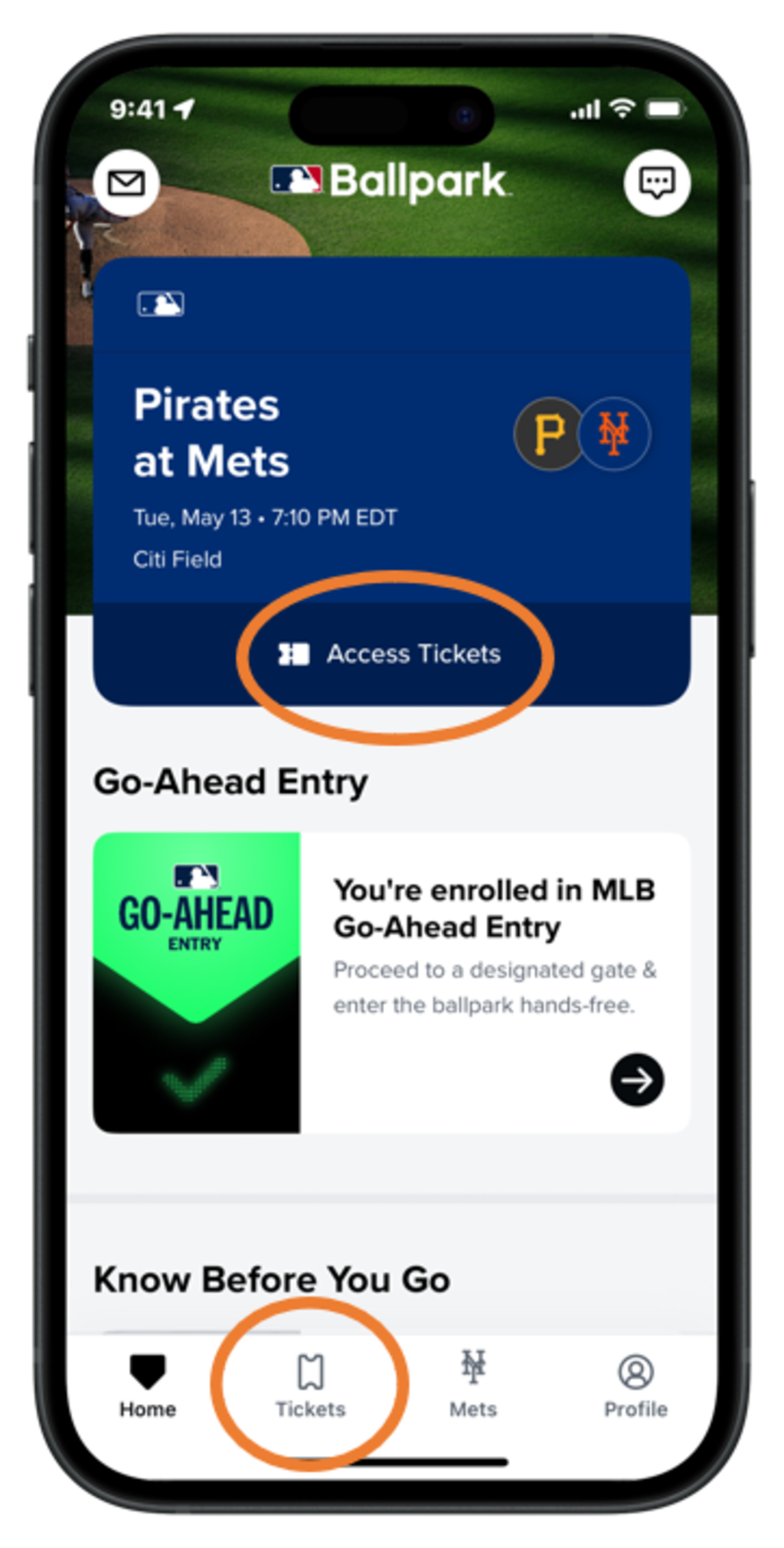Digital Tickets | Login | New York Mets