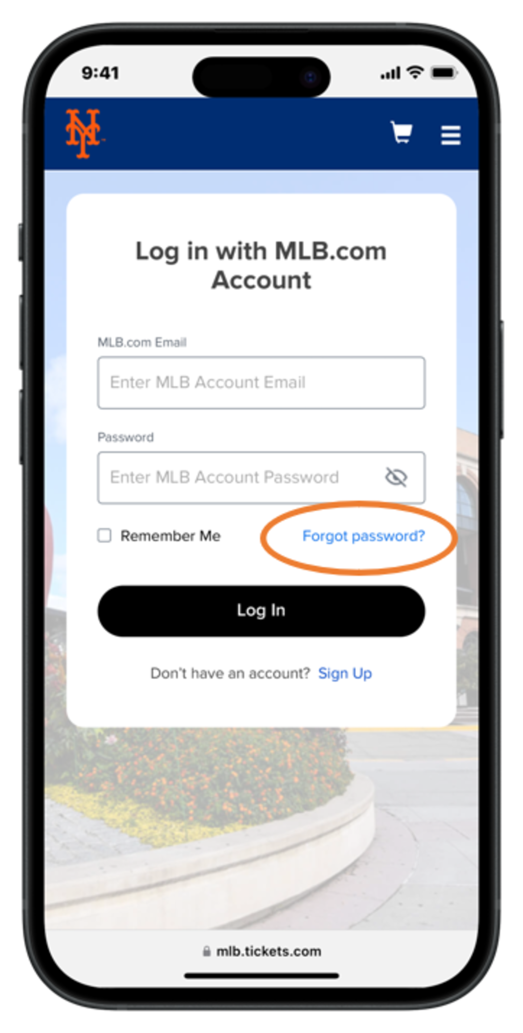 Digital Tickets | Login | New York Mets