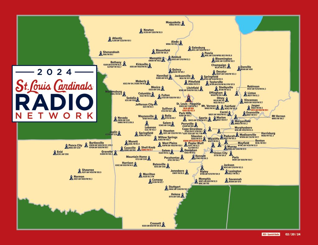 Cardinals Radio Affiliates | St. Louis Cardinals