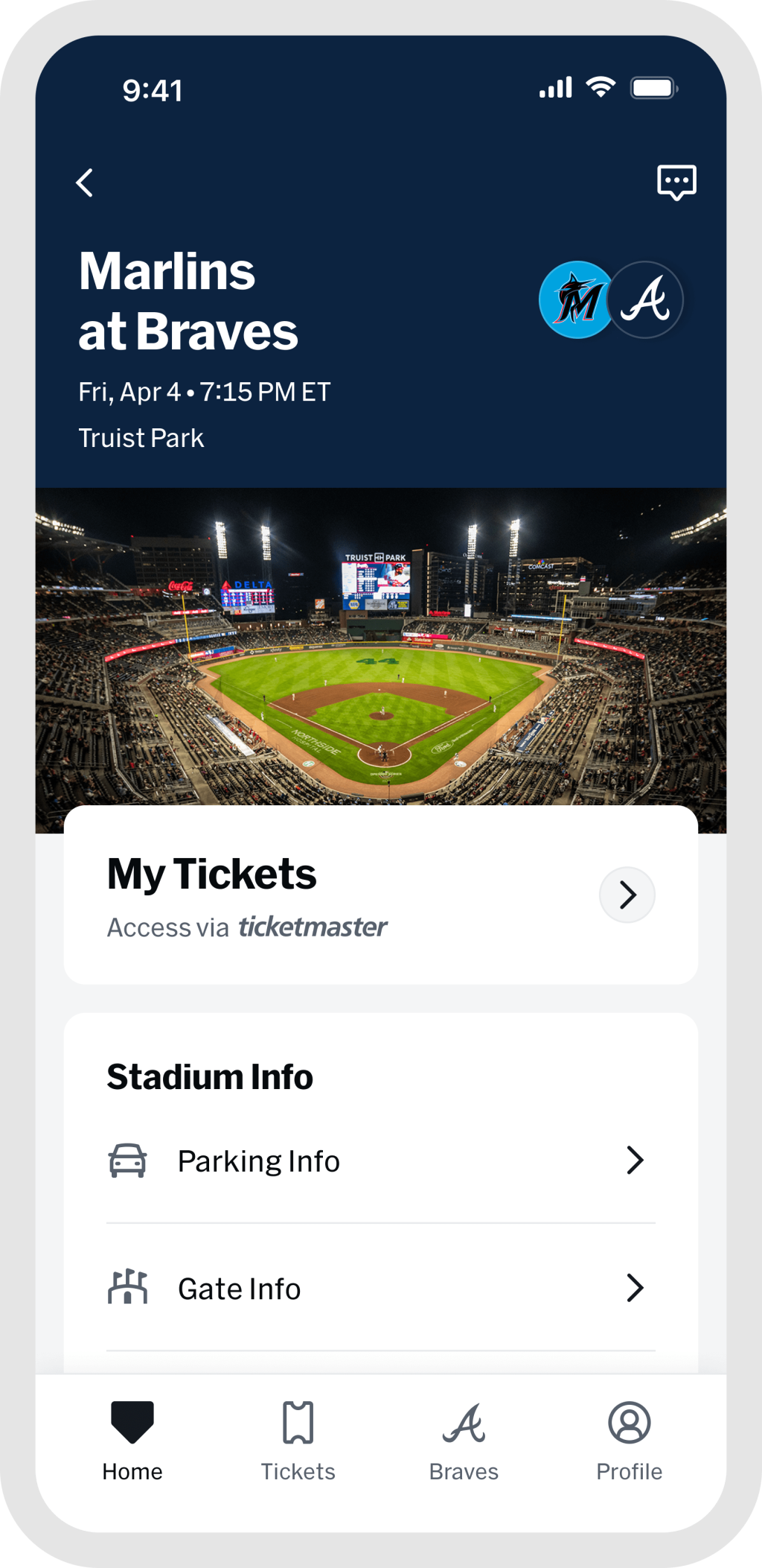 MLB Ballpark App | Atlanta Braves