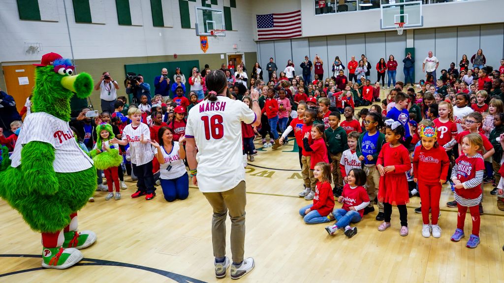 Phillies Winter Tour: Phanatic About Reading School Assembly ...