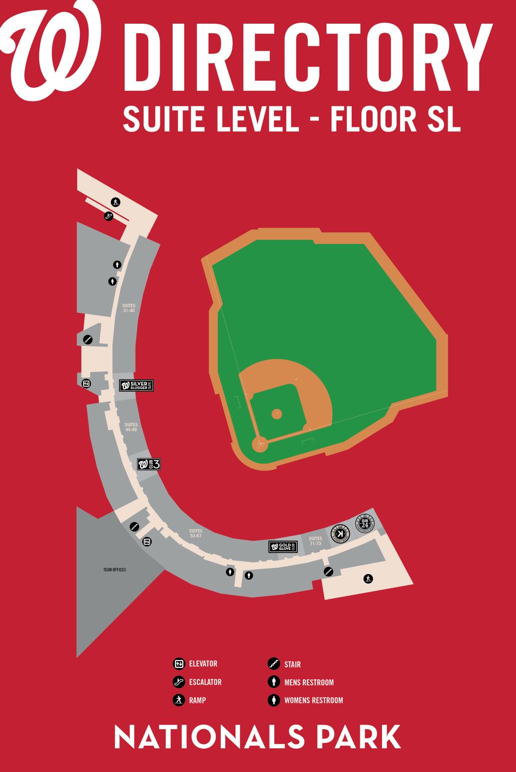 Nationals Park Directory Maps | Washington Nationals