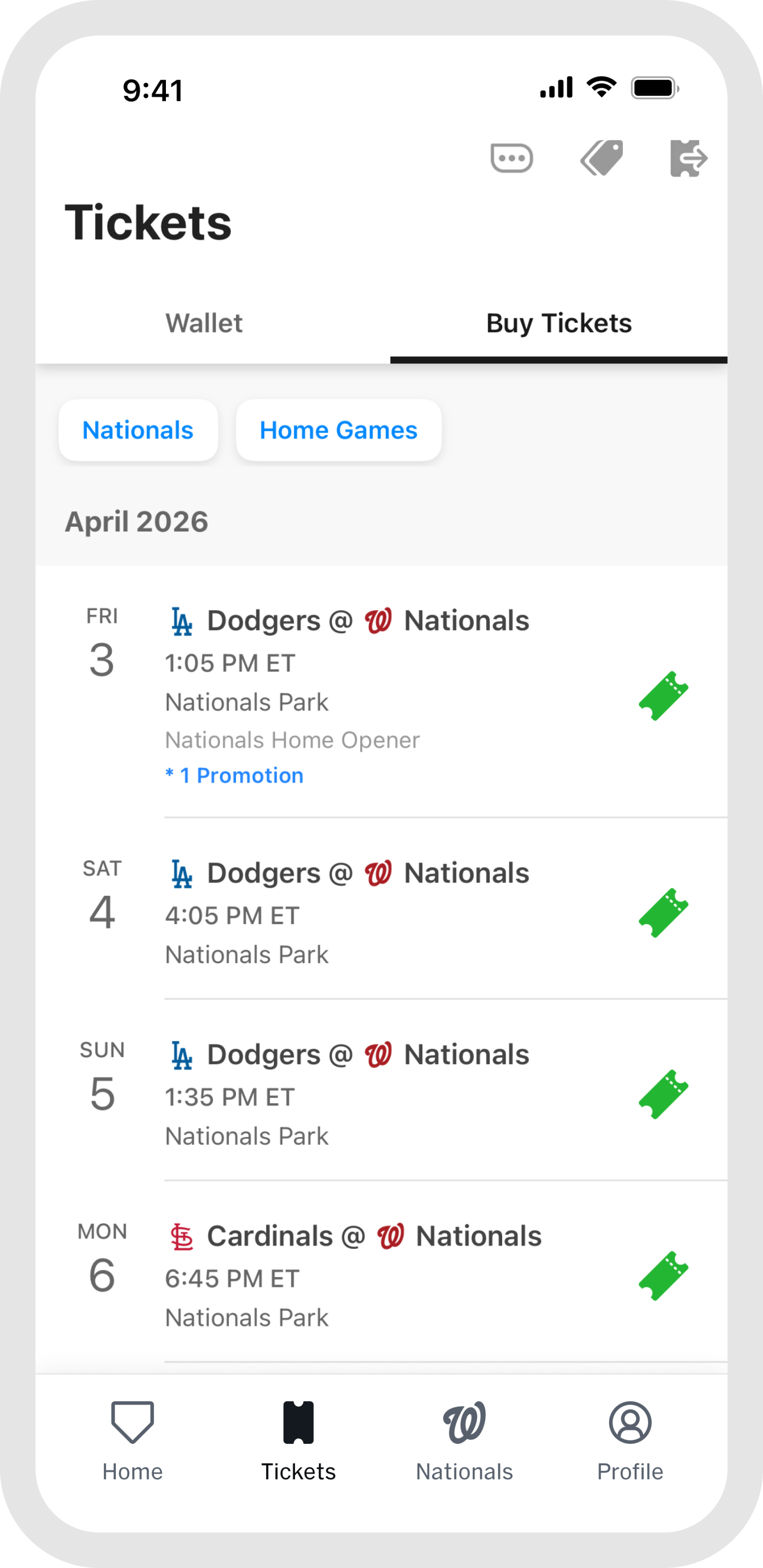 MLB Ballpark App | Washington Nationals