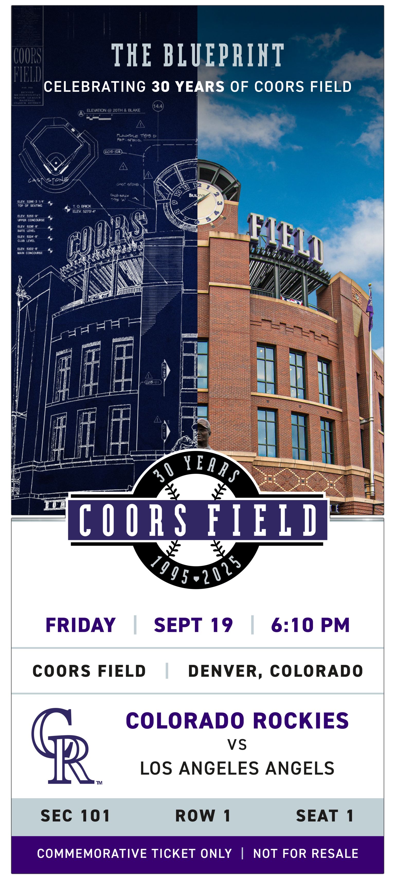 Commemorative Tickets | Colorado Rockies