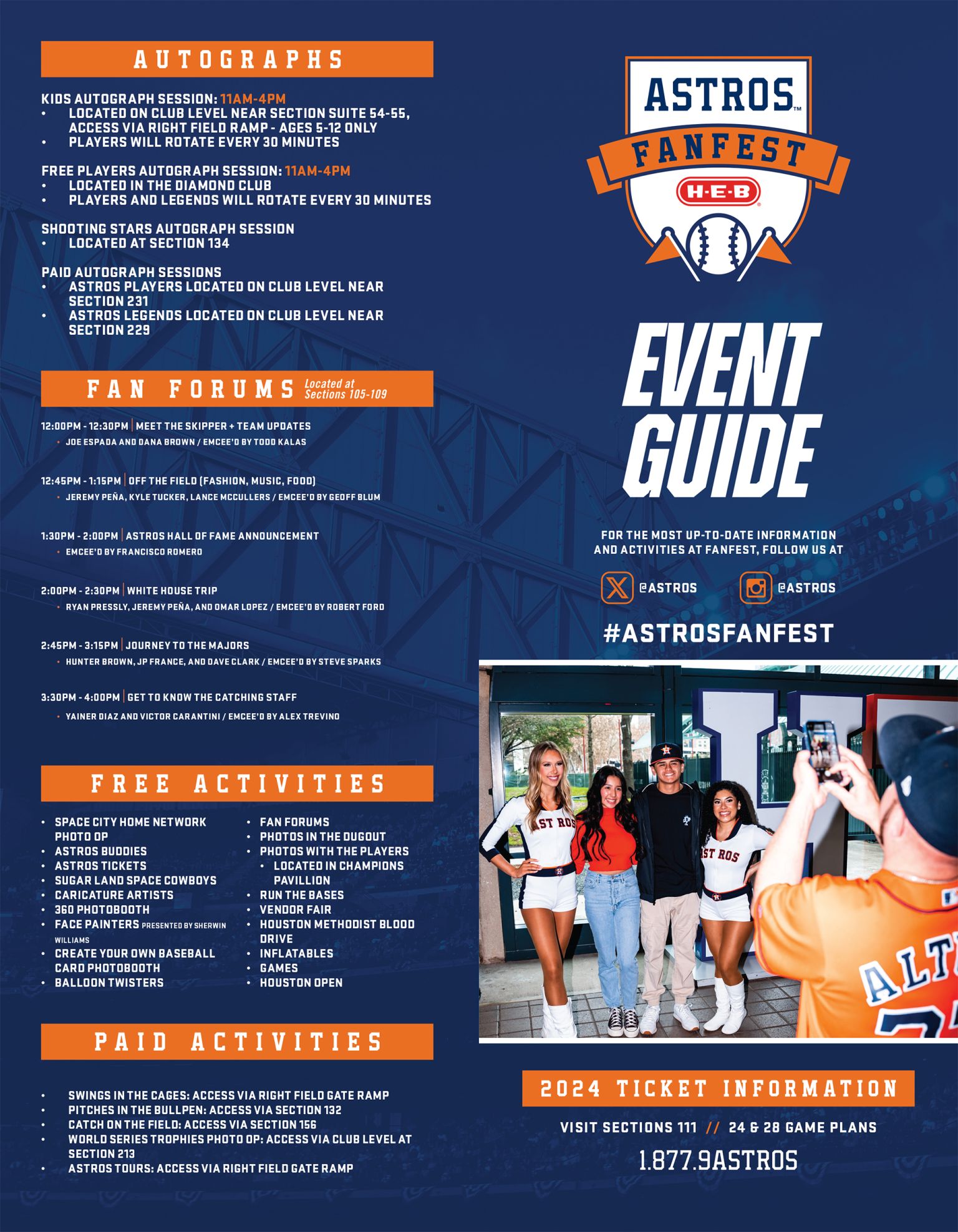 2024 FanFest | Event Guide | Houston Astros