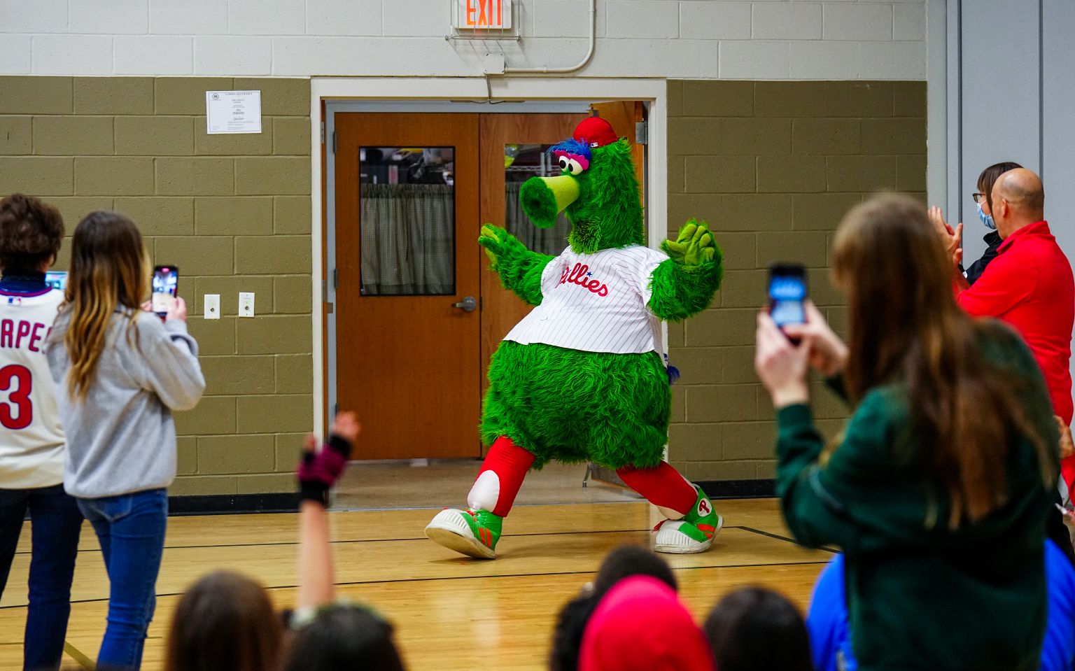 Phillies Winter Tour: Phanatic About Reading School Assembly ...