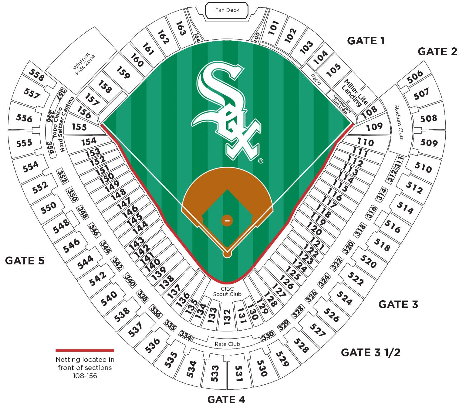Seat Map | Rate Field | Chicago White Sox
