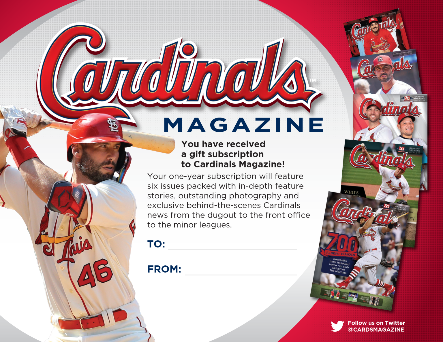 Cardinals Magazine - Gift Letters | St. Louis Cardinals