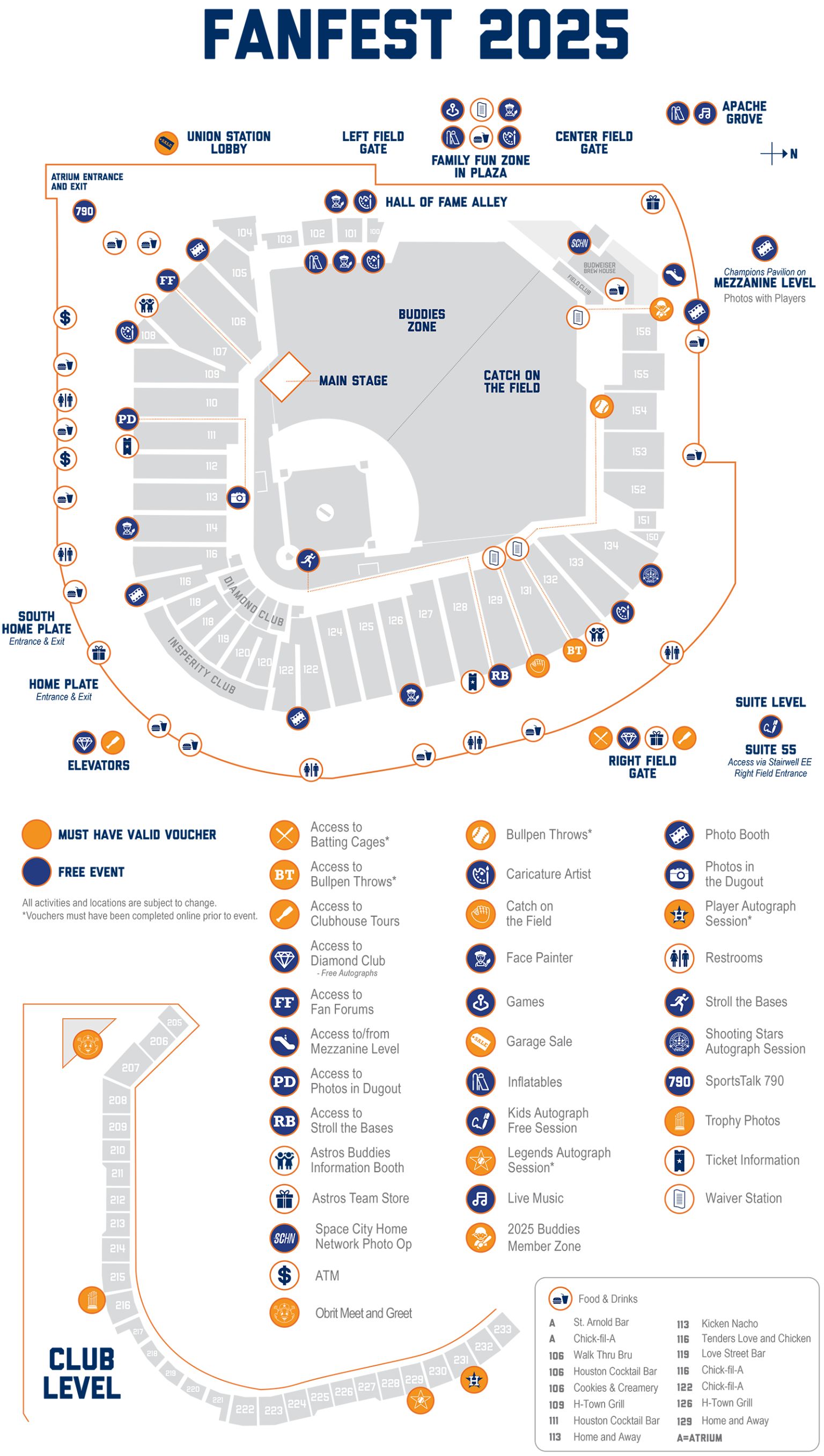2025 Houston Astros FanFest | Activity Map | Houston Astros