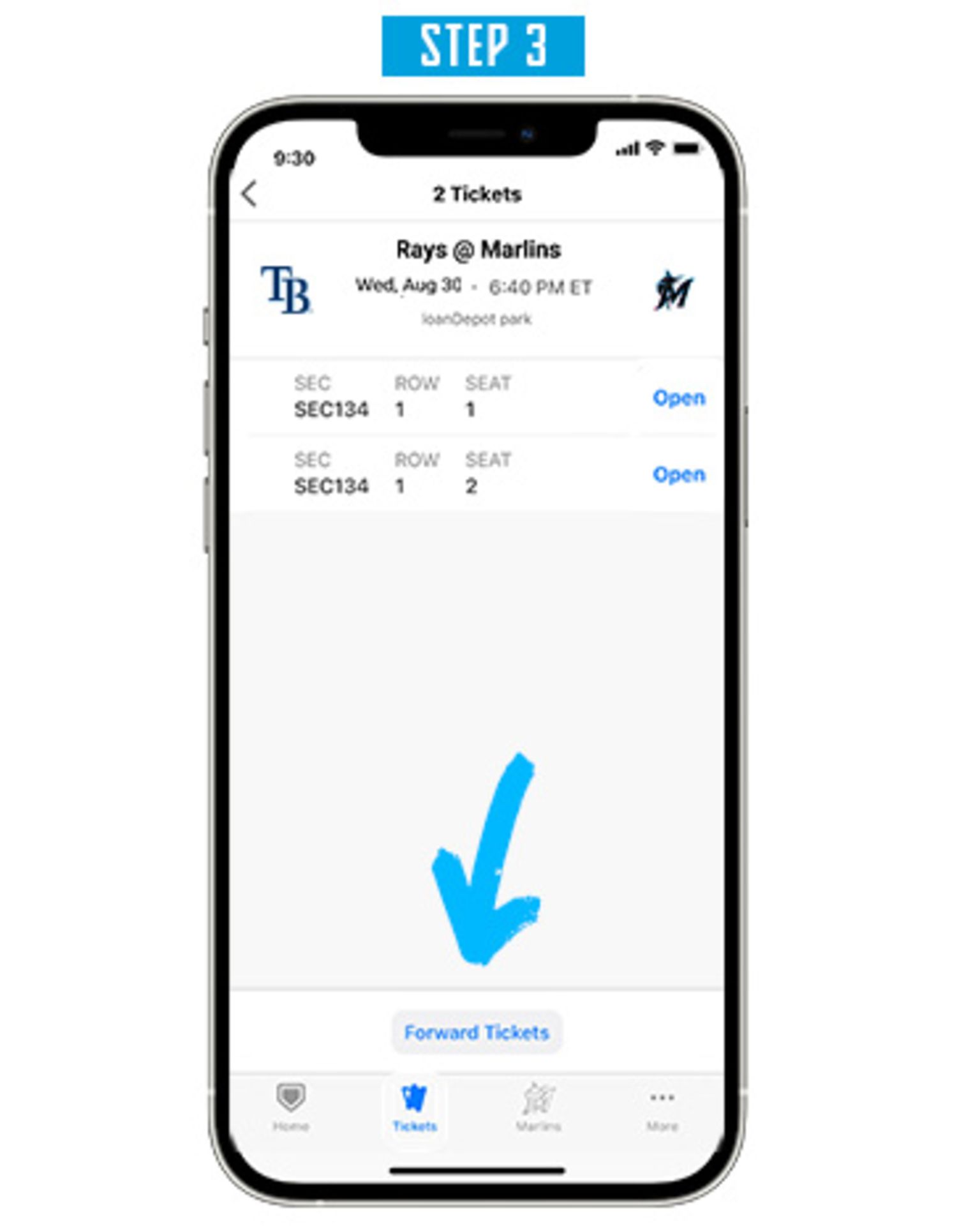 Digital Ticketing in the MLB Ballpark app | Miami Marlins