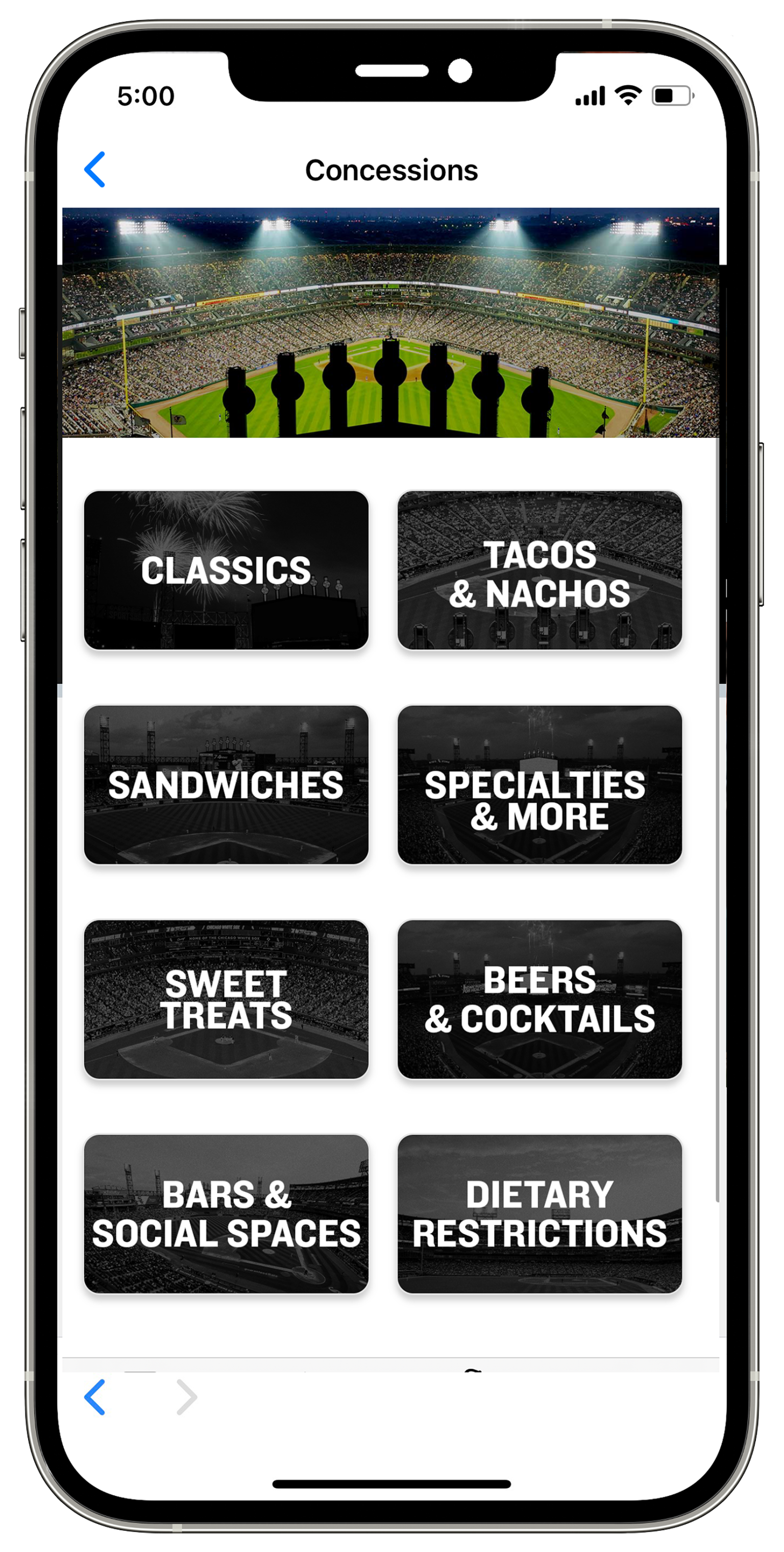 Rate Field Concessions | Chicago White Sox