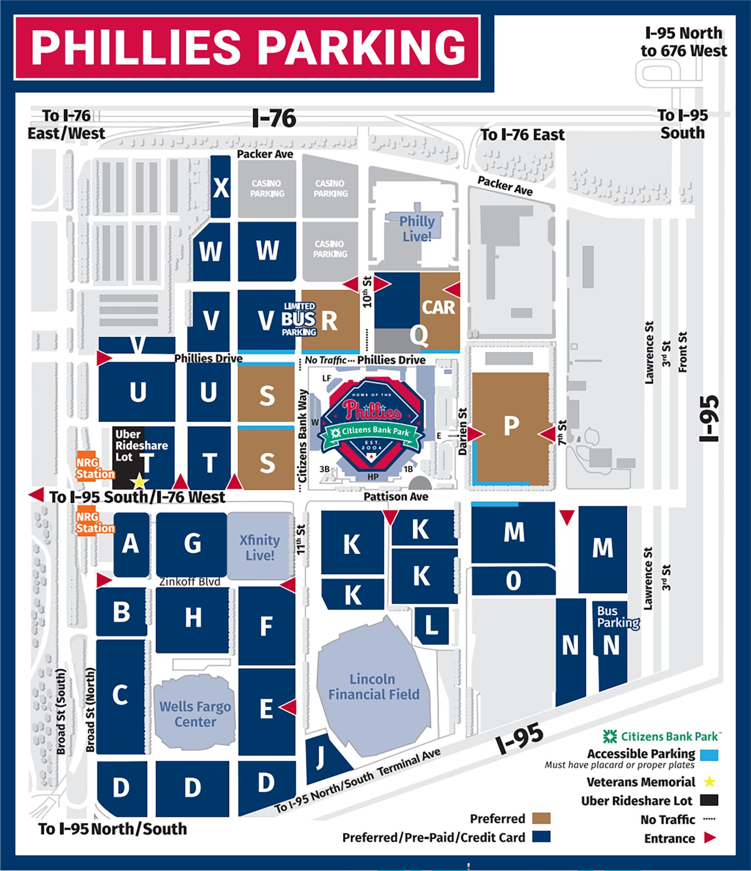 Where to park at Citizens Bank Park | Philadelphia Phillies