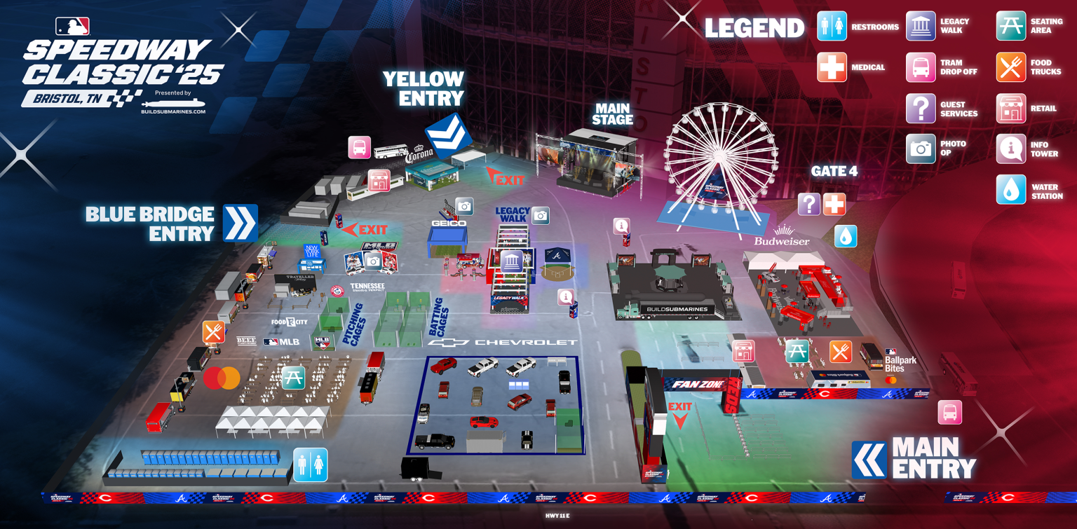 Bristol Motor Speedway Schedule | MLB Speedway Classic 2025 | MLB.com