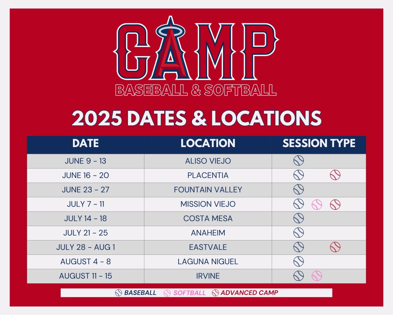 Angels Baseball & Softball Camps | Los Angeles Angels