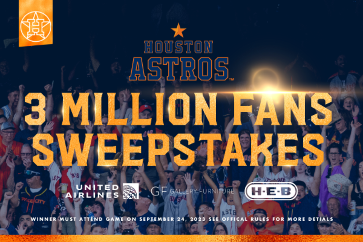 3 Million Fans Sweepstakes | Houston Astros