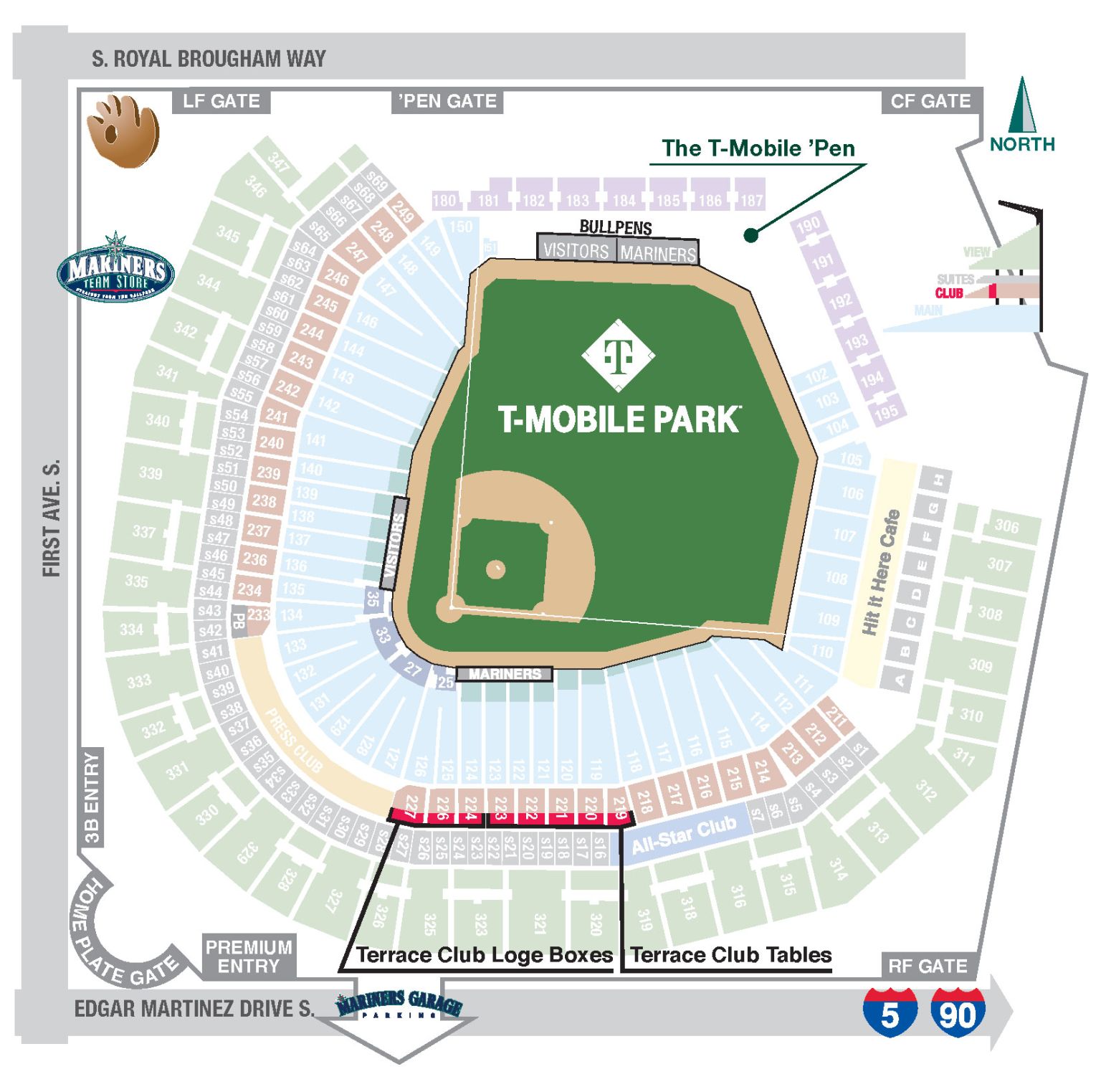 Premium Tickets - Terrace Club Loge Tables | Seattle Mariners