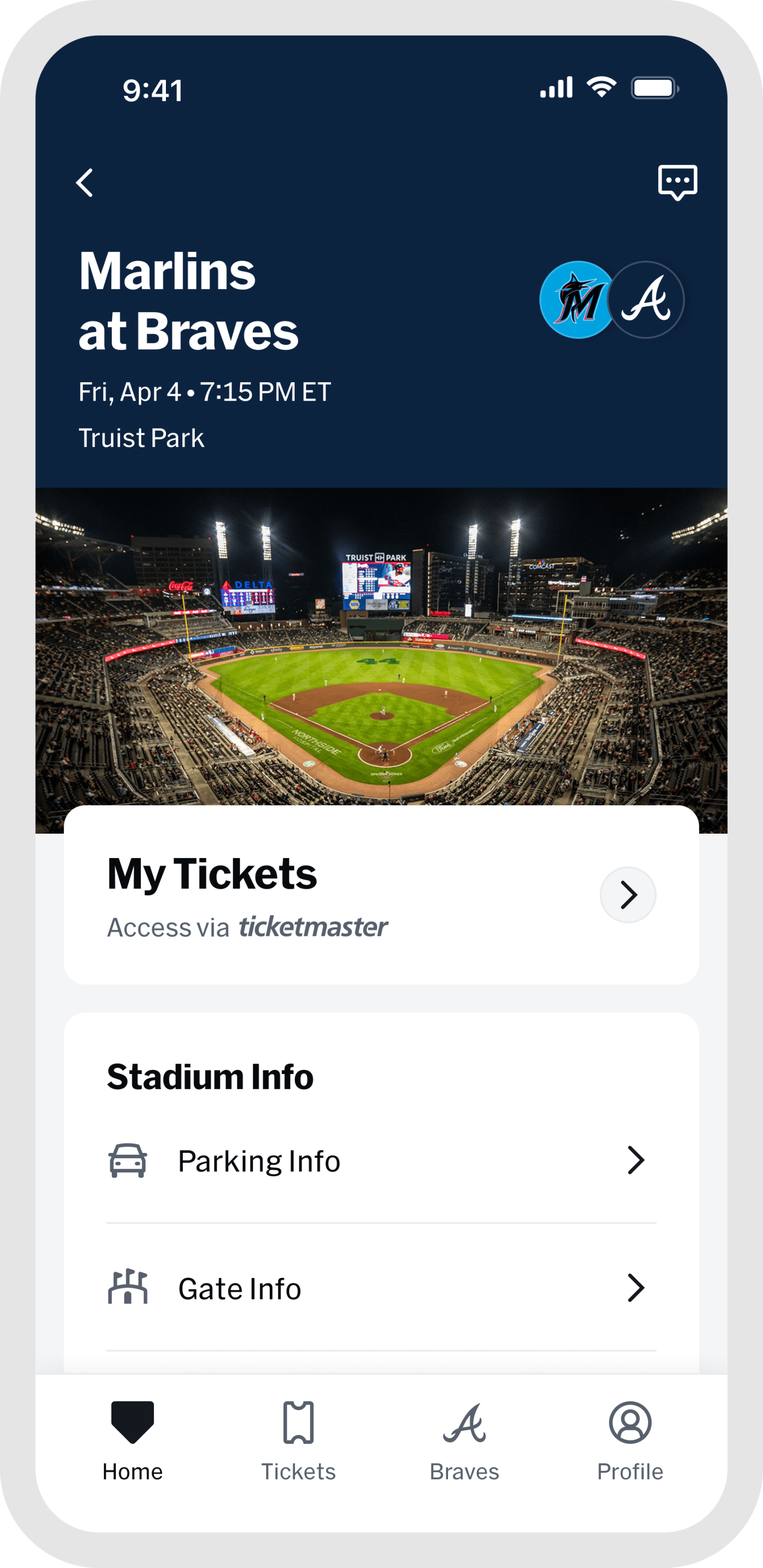 MLB Ballpark App | Atlanta Braves