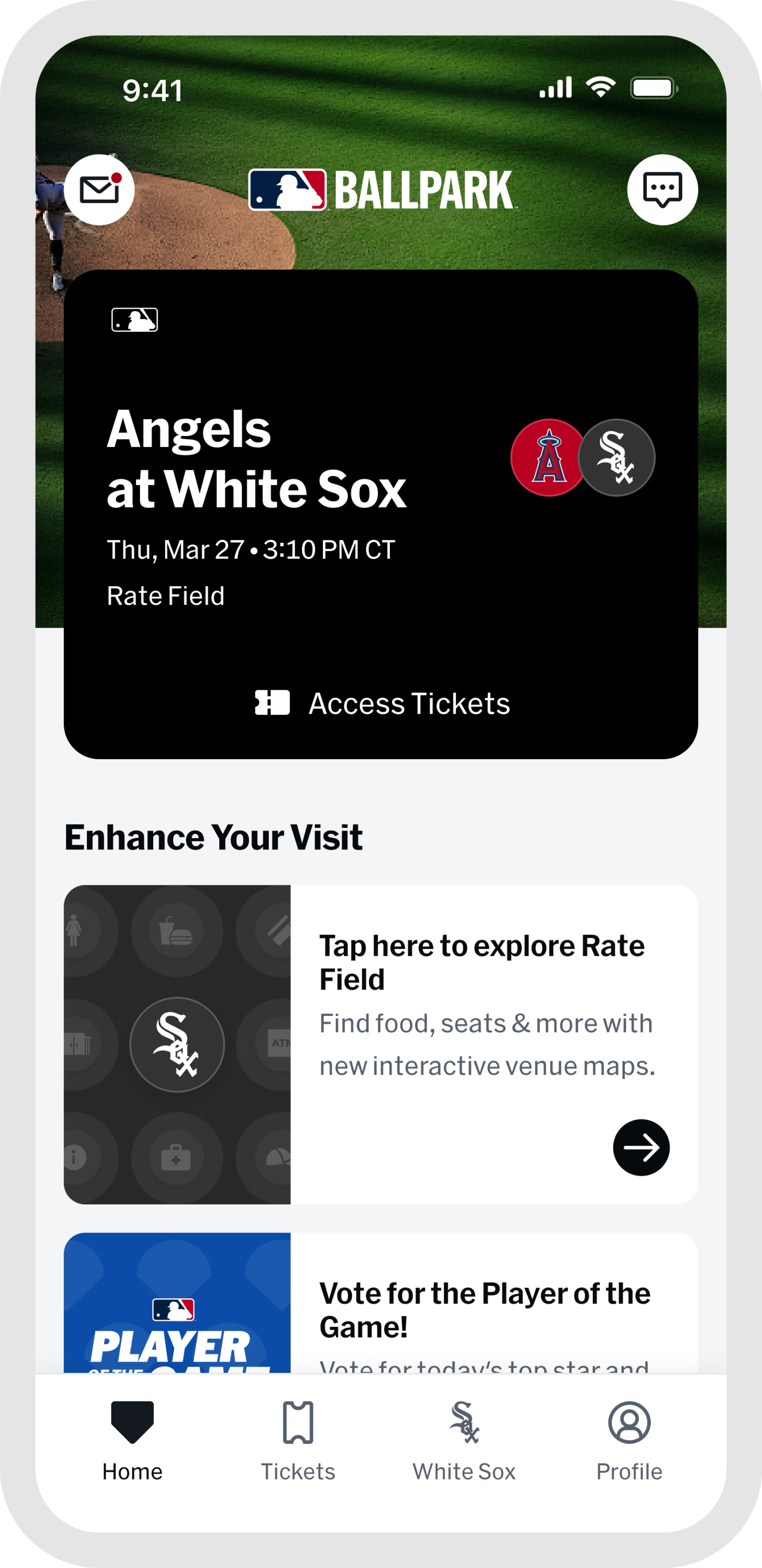 MLB Ballpark App | Chicago White Sox