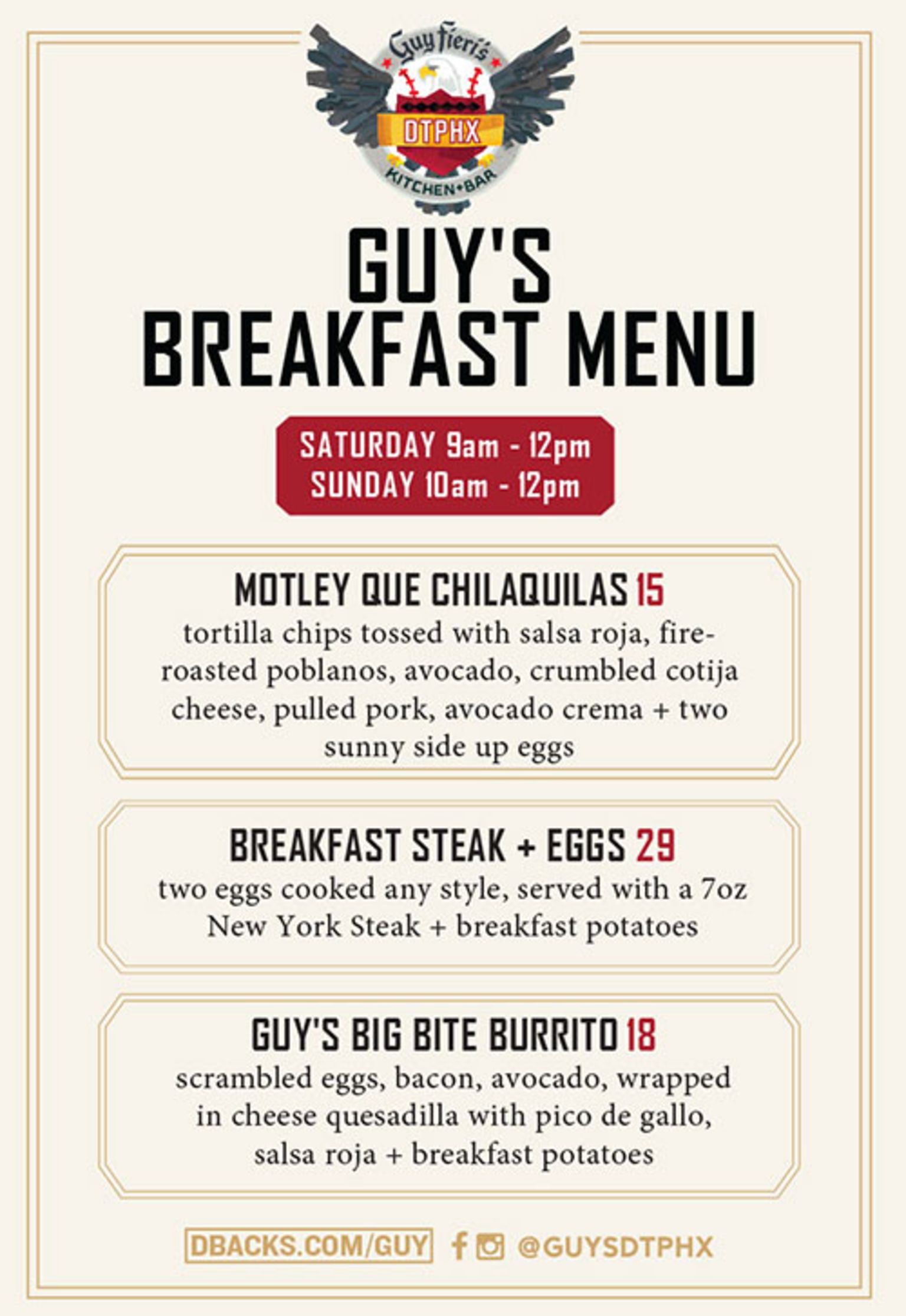 Guy Fieri’s DTPHX Kitchen + Bar | Arizona Diamondbacks