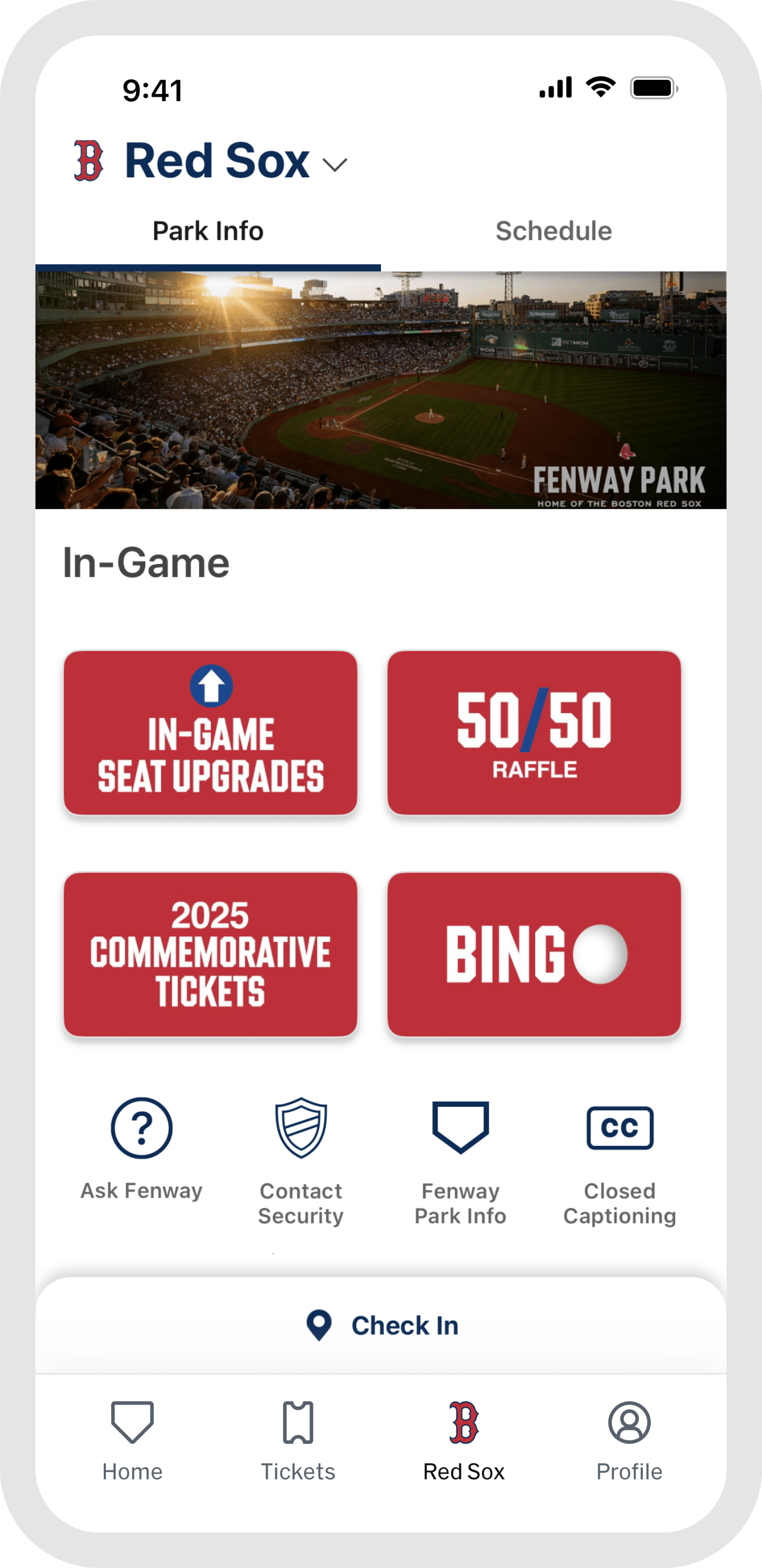 MLB Ballpark App | Boston Red Sox